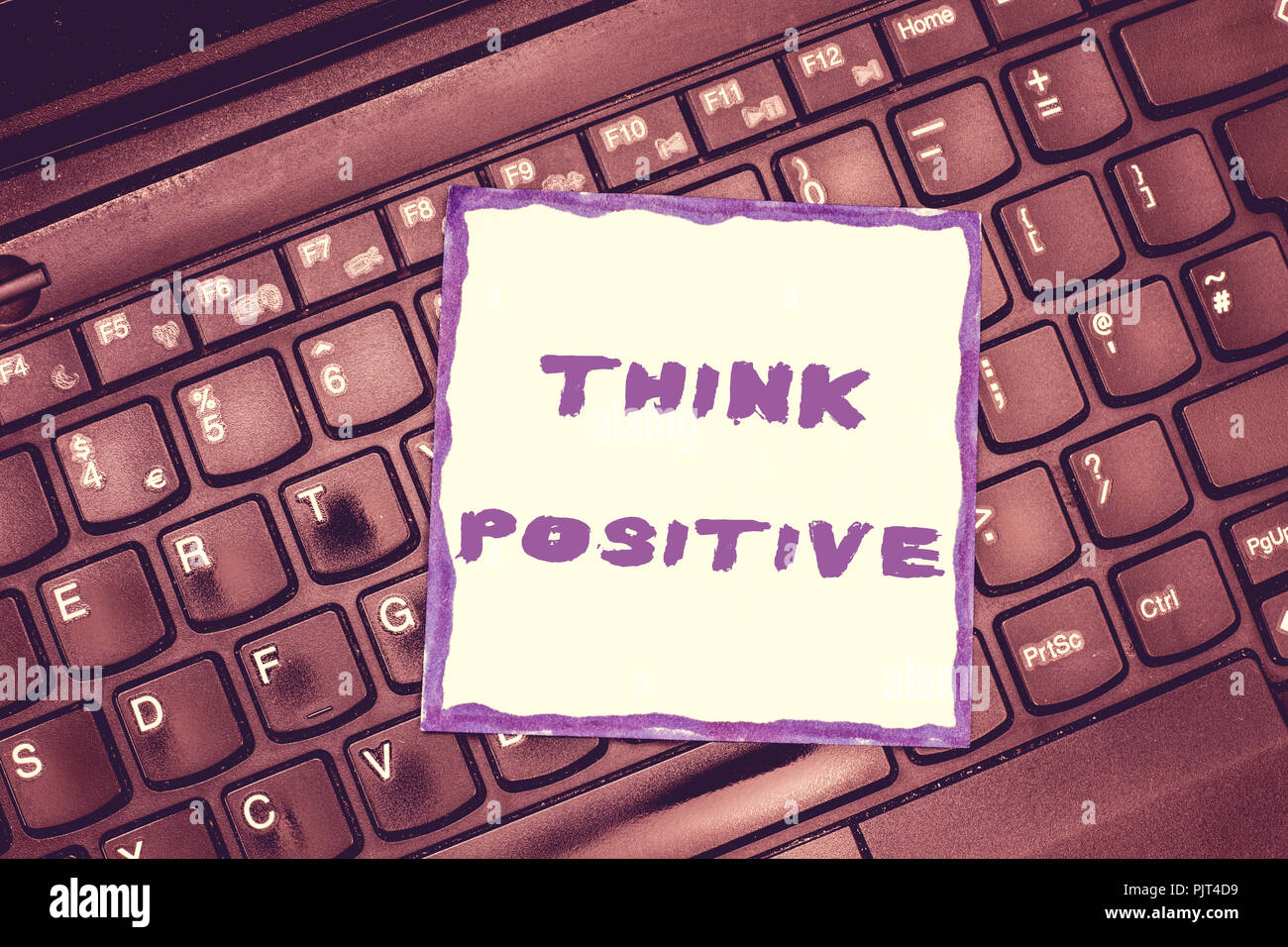 Handwriting text Think Positive. Concept meaning The tendency to be ...
