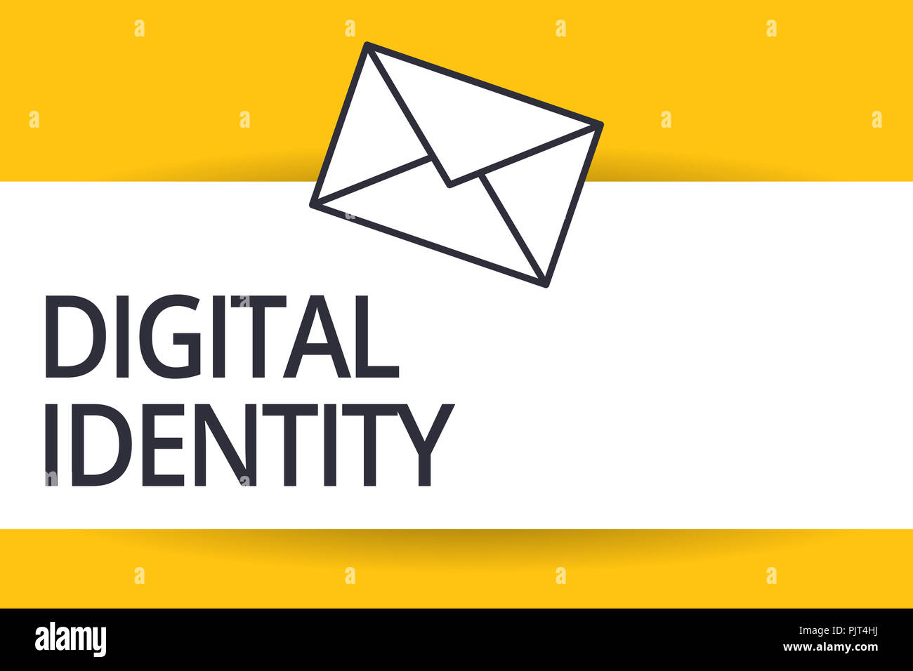 Handwriting text Digital Identity. Concept meaning information on ...