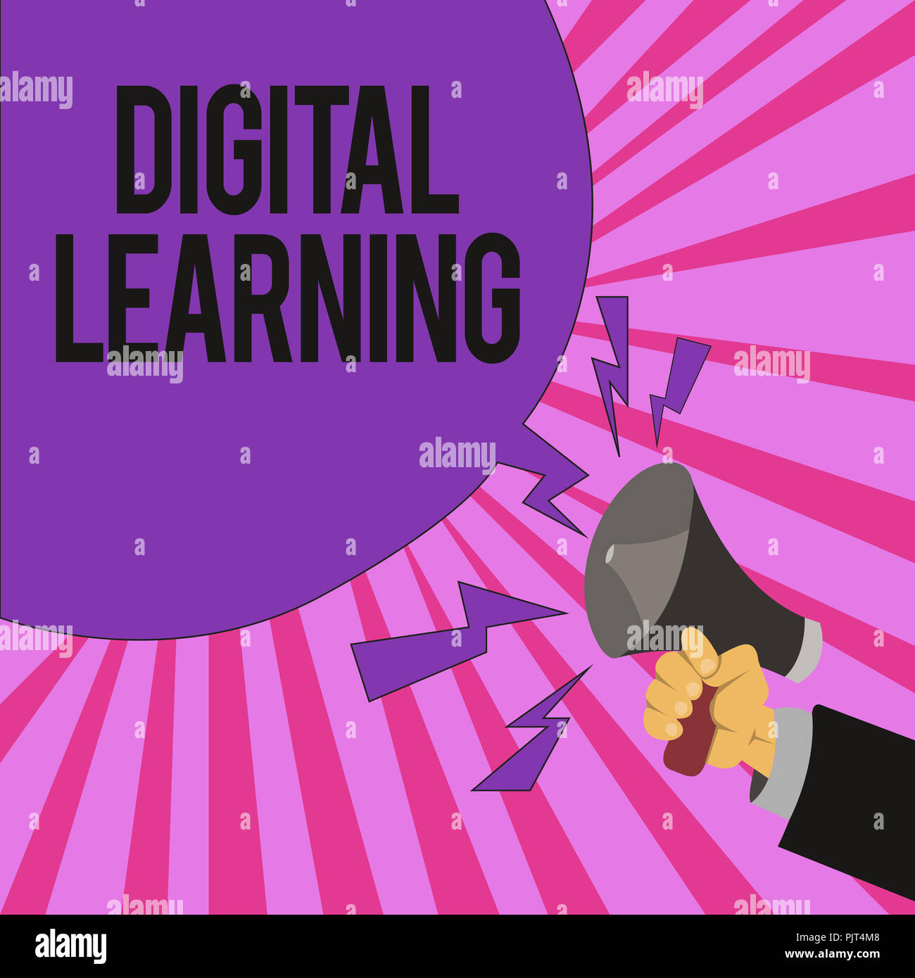 Handwriting text writing Digital Learning. Concept meaning accompanied ...