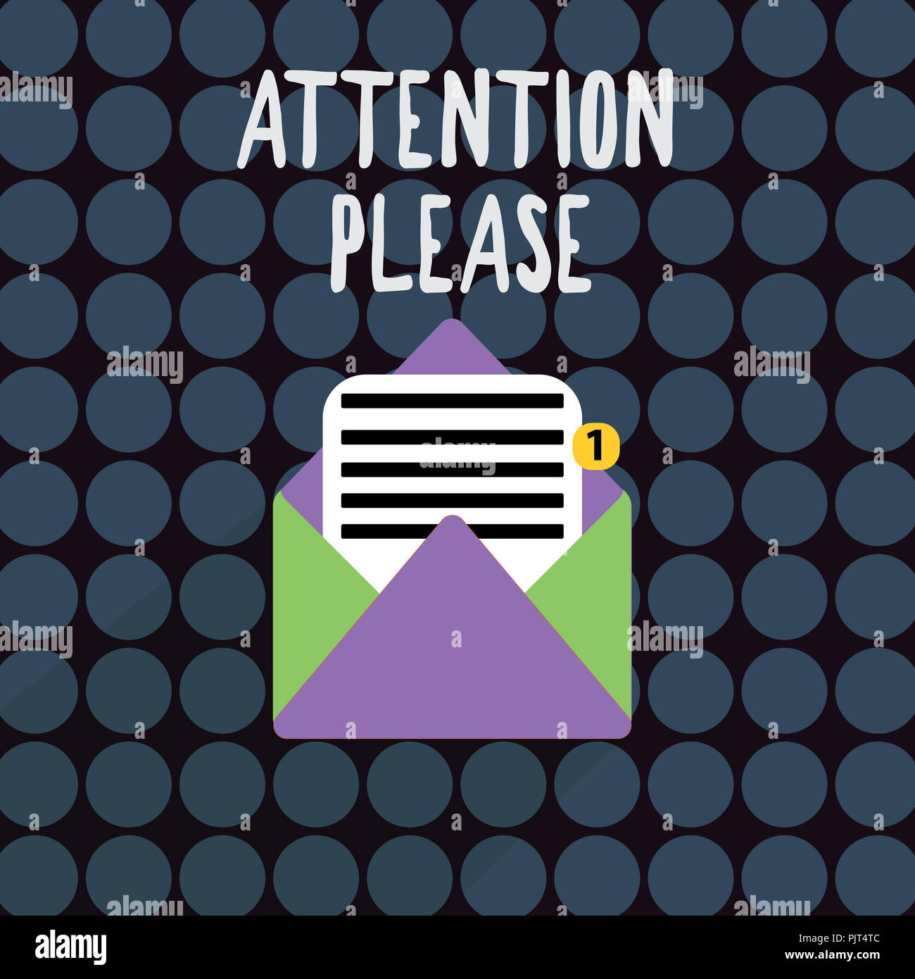 Text sign showing Attention Please. Conceptual photo asking people sop ... Text sign showing Attention Please. Conceptual photo asking people sop ...