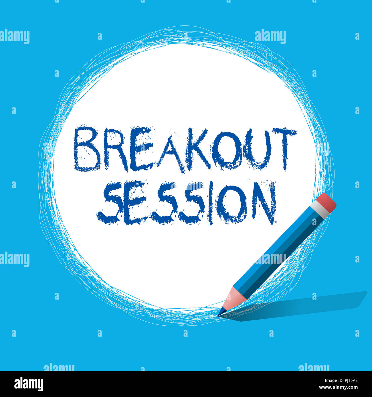 Text sign showing Breakout Session. Conceptual photo workshop ...