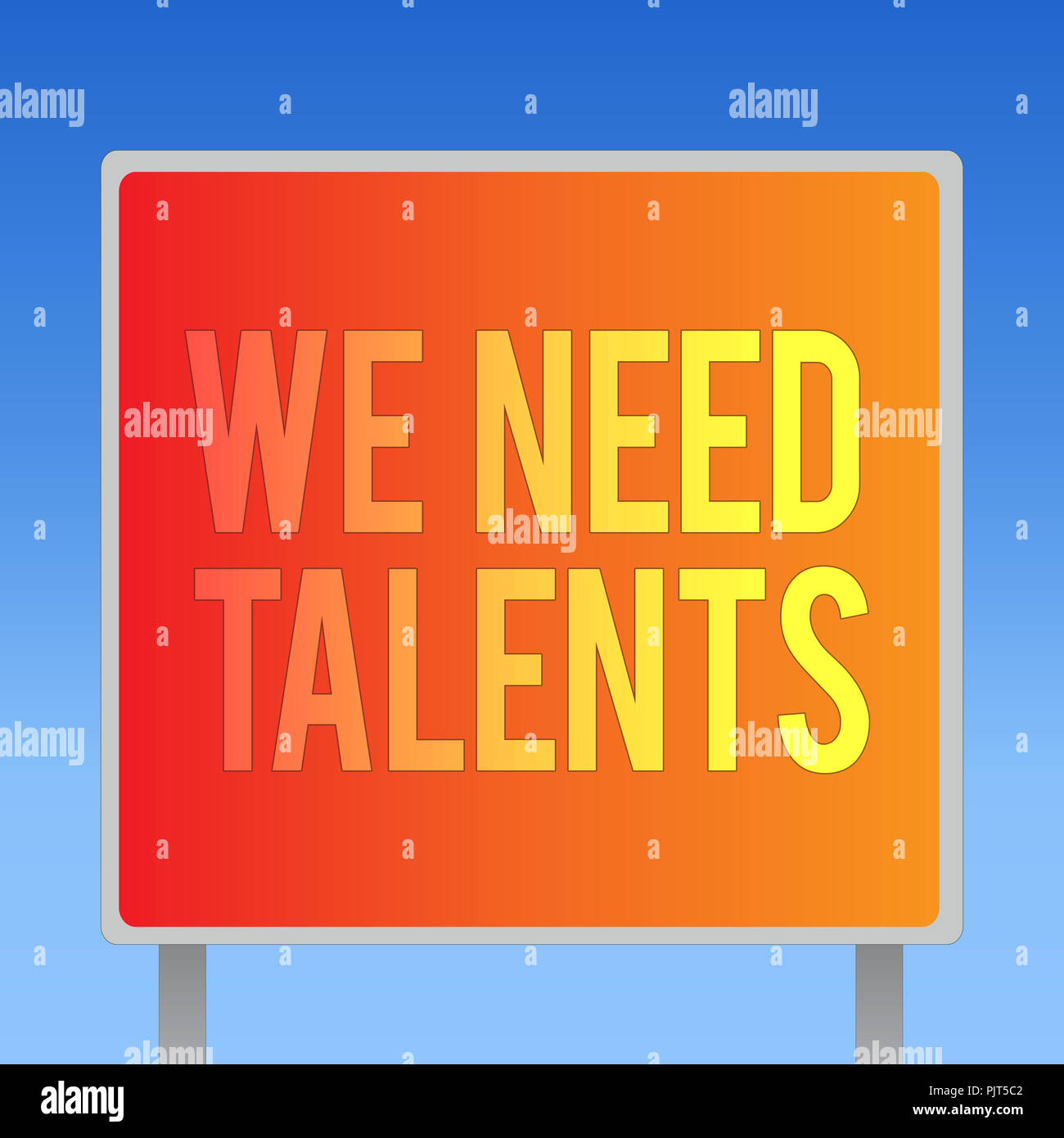 Writing note showing We Need Talents. Business photo showcasing new ...