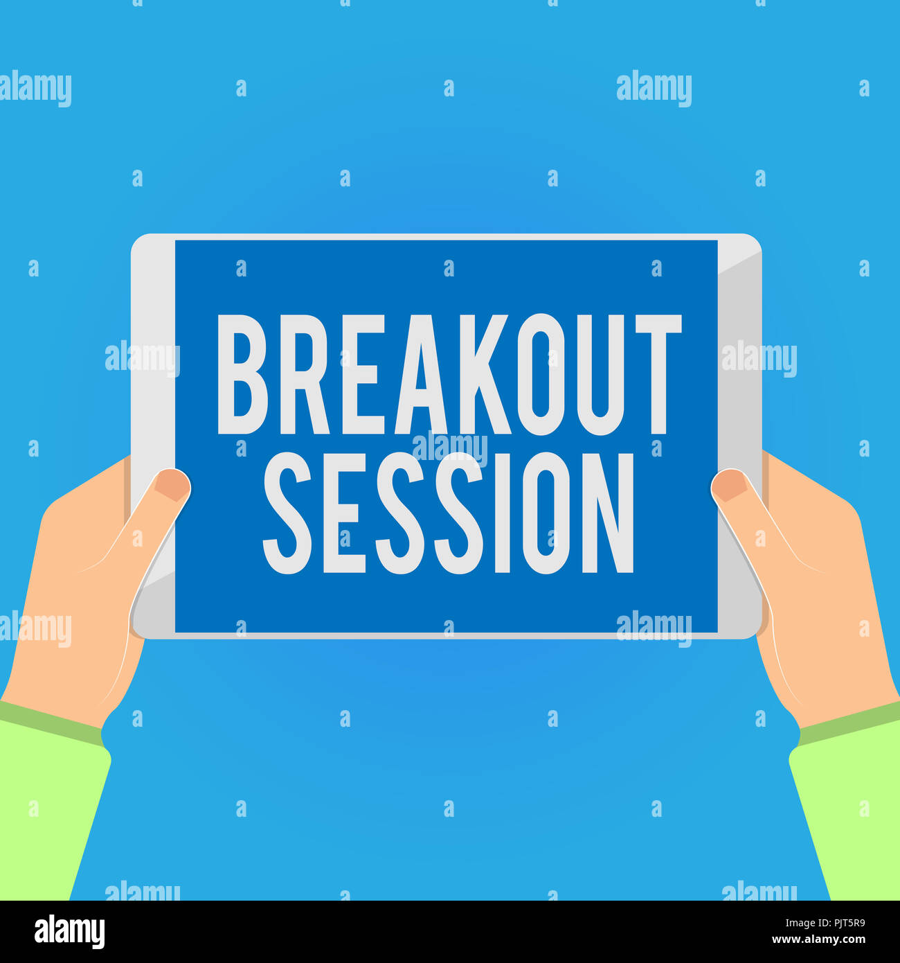 Writing note showing Breakout Session. Business photo showcasing ...