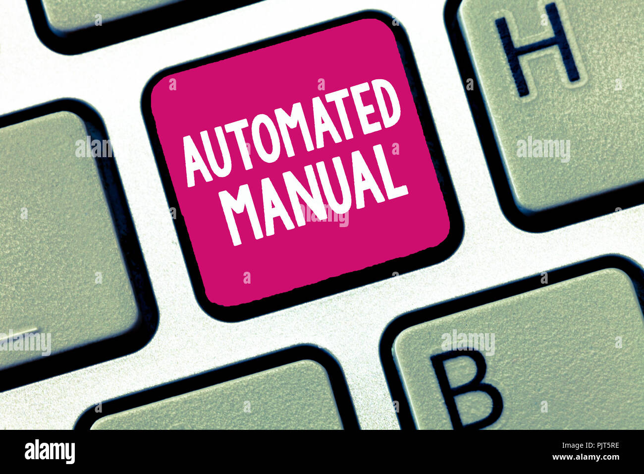 Conceptual hand writing showing Automated Manual. Business photo ...