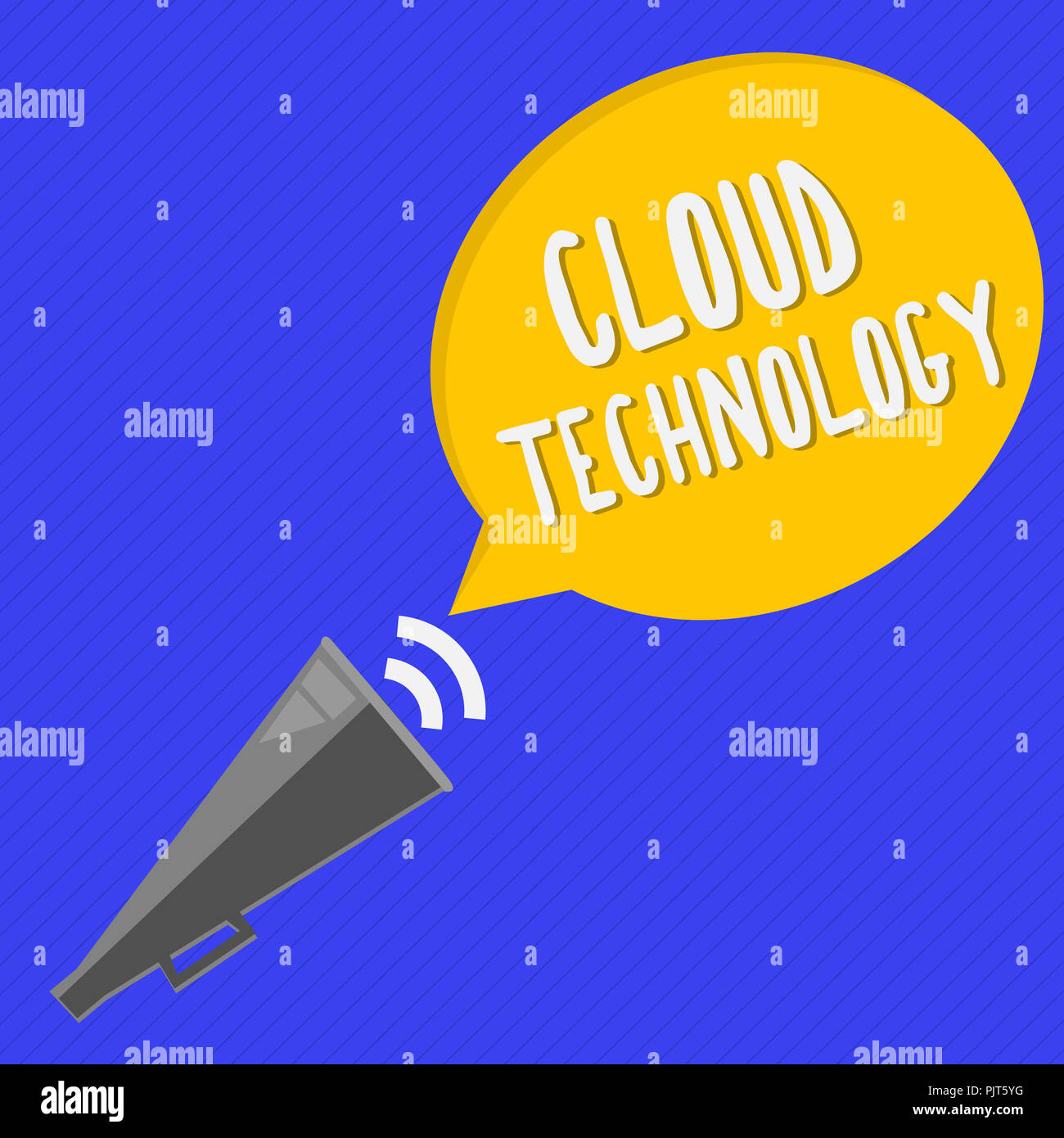 Handwriting text Cloud Technology. Concept meaning storing and accessing data and programs over ...