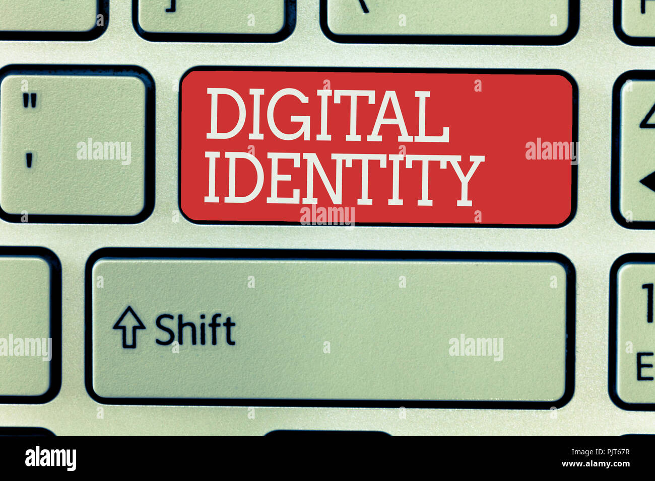 Word writing text Digital Identity. Business concept for information on ...