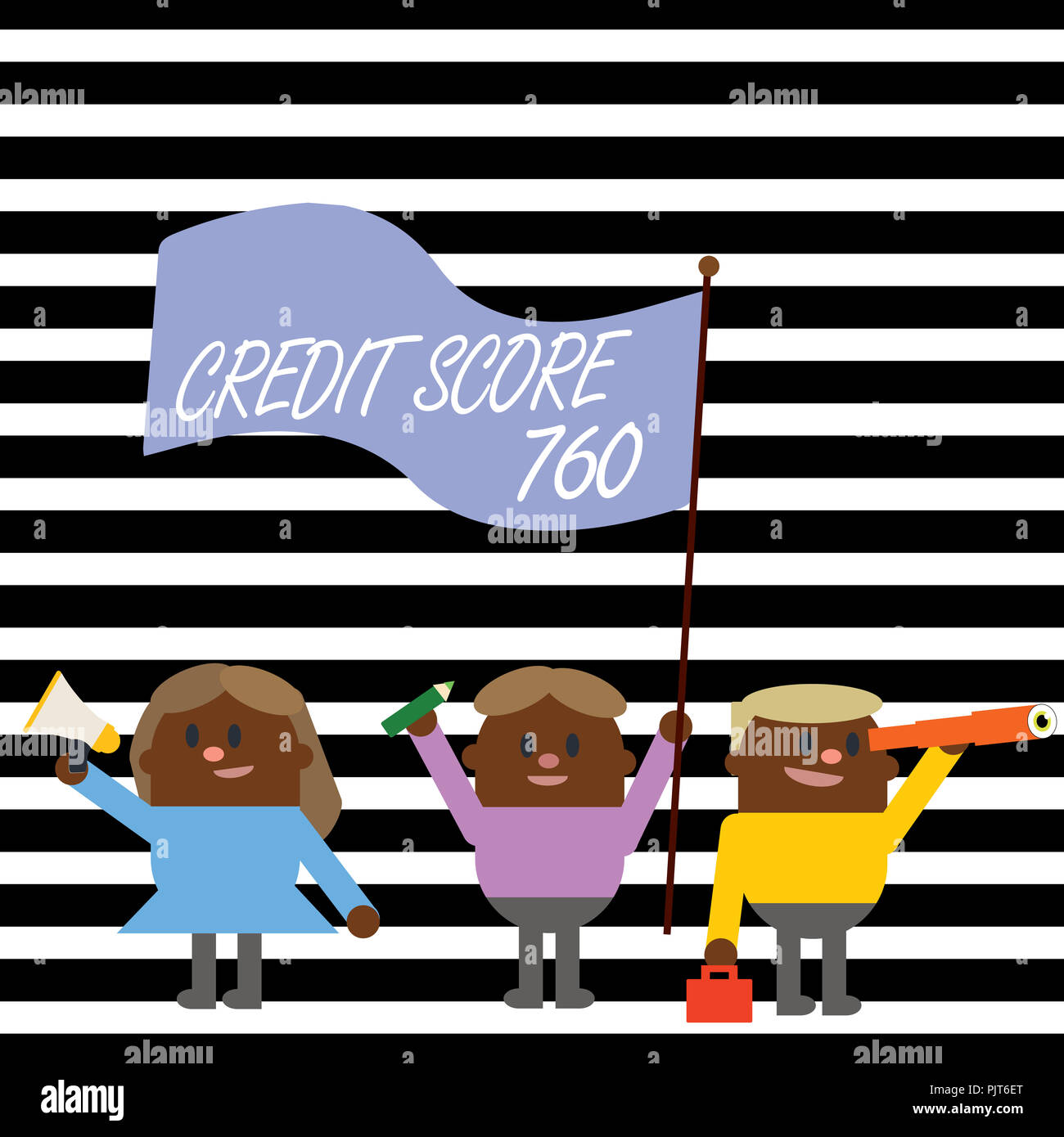 Handwriting text writing Credit Score 760. Concept meaning numerical ...