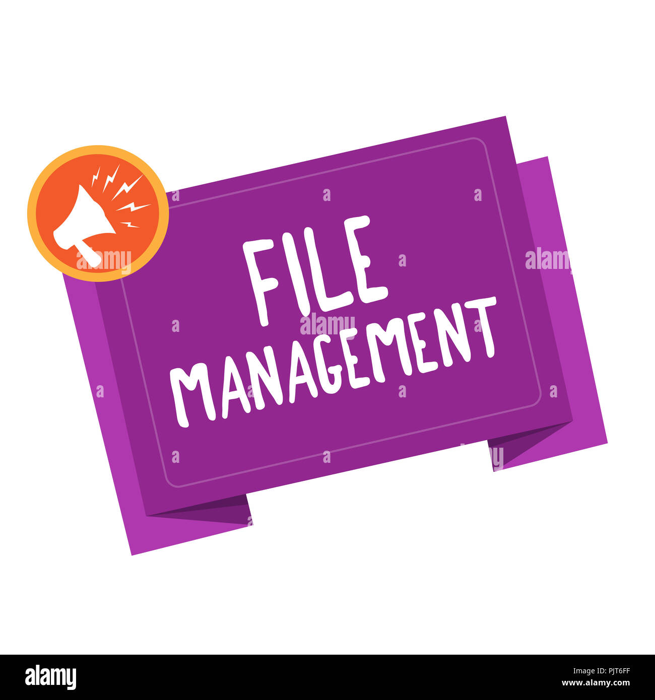 Handwriting Text Writing File Management Concept Meaning Computer Program That Provides User