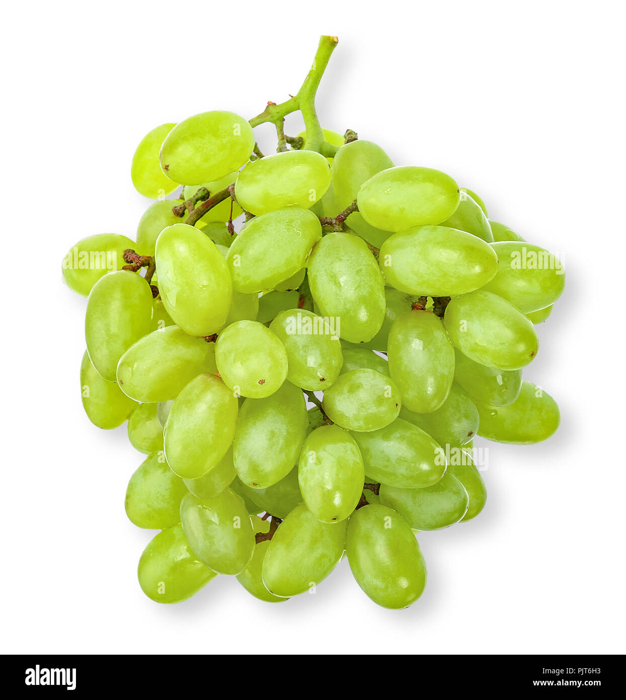 Green grape isolated on white clipping path Stock Photo - Alamy