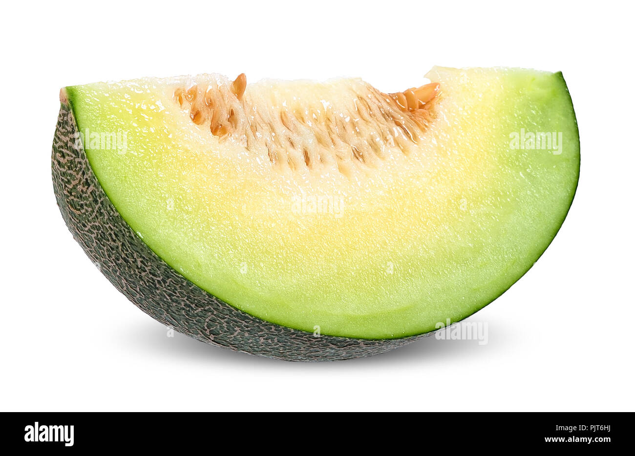 Slice melon isolated on white clipping path Stock Photo - Alamy