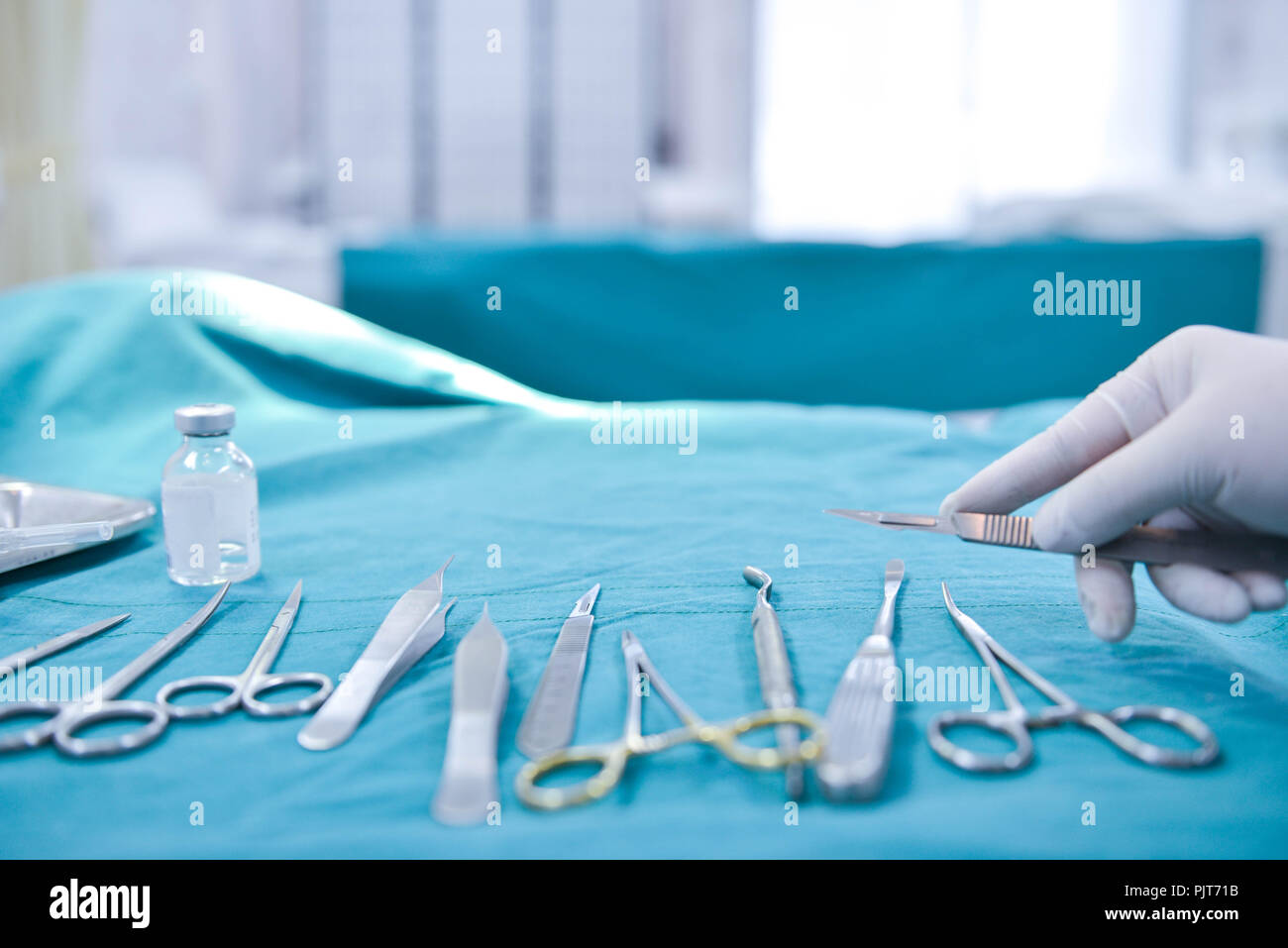 Close up hand holding surgical instruments in the operating room Stock ...