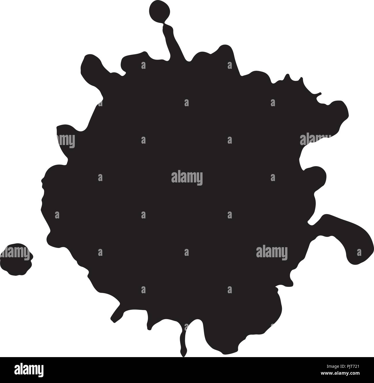 Vector illustration. Black ink spots set, texture of paint spots Stock ...