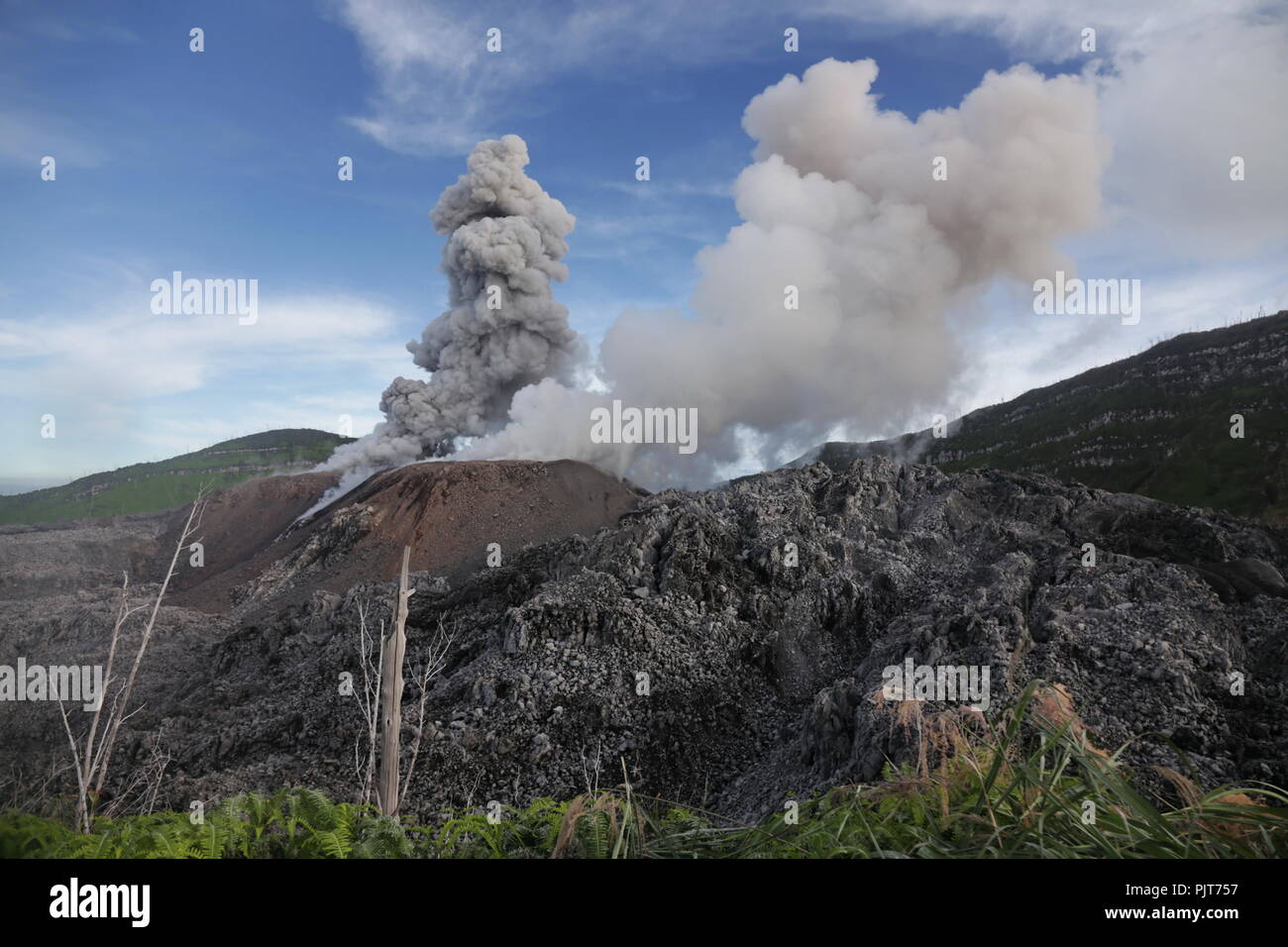 Eruption of Mt. Ibu, Indonesia Stock Photo - Alamy