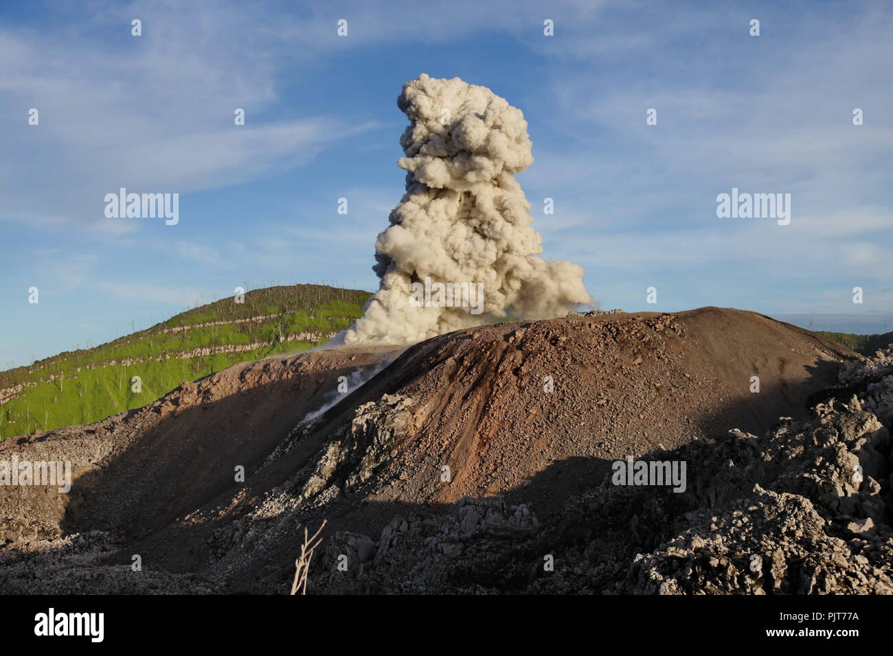 Eruption of Mt. Ibu, Indonesia Stock Photo - Alamy