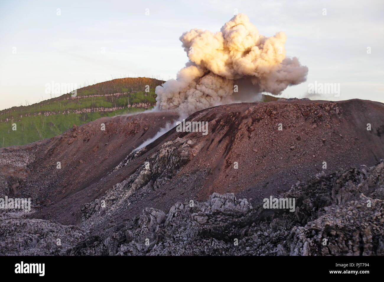 Eruption of Mt. Ibu, Indonesia Stock Photo - Alamy
