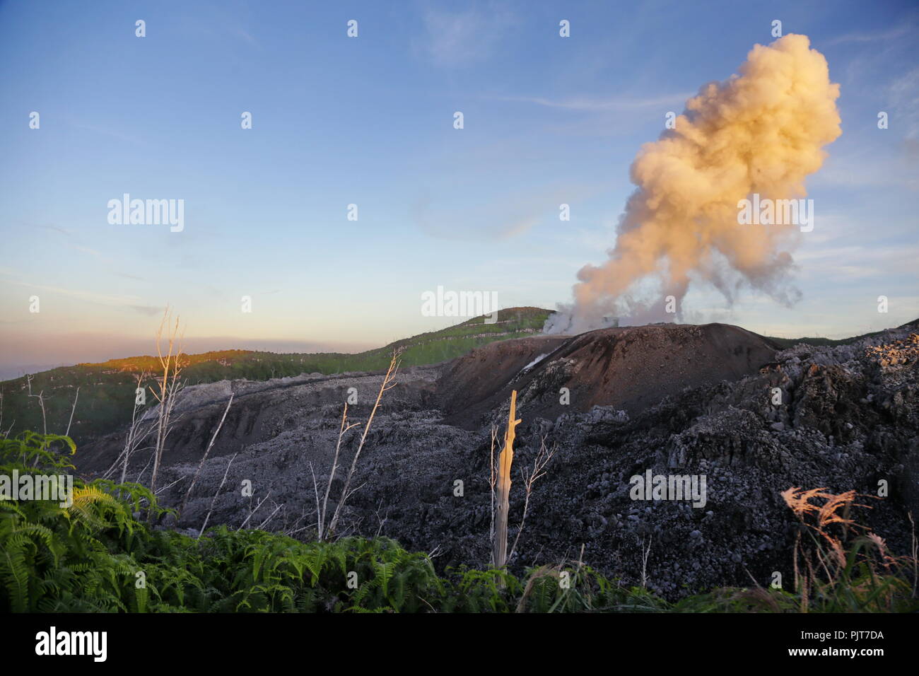 Eruption of Mt. Ibu, Indonesia Stock Photo - Alamy