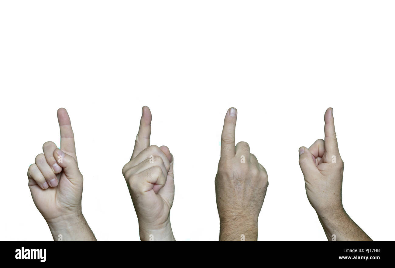 Hand pointing with the index finger hi-res stock photography and images ...
