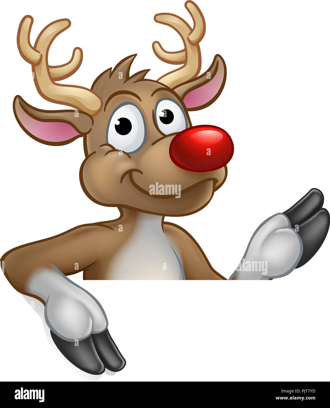 Reindeer Christmas Cartoon Character Stock Vector Image & Art - Alamy