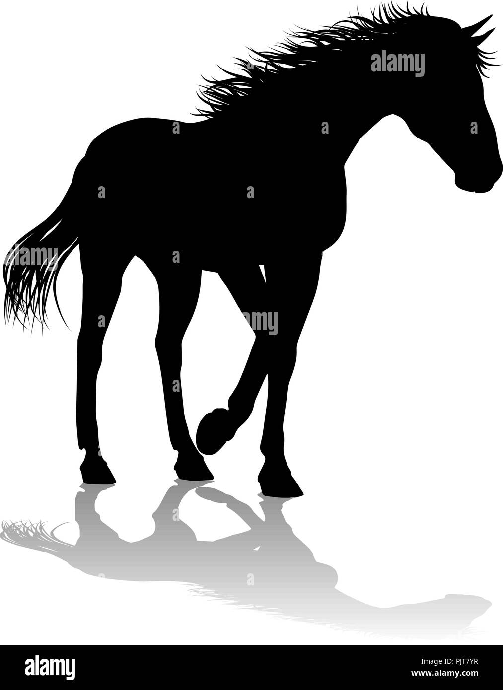 Horse silhouette art Stock Vector Images - Alamy