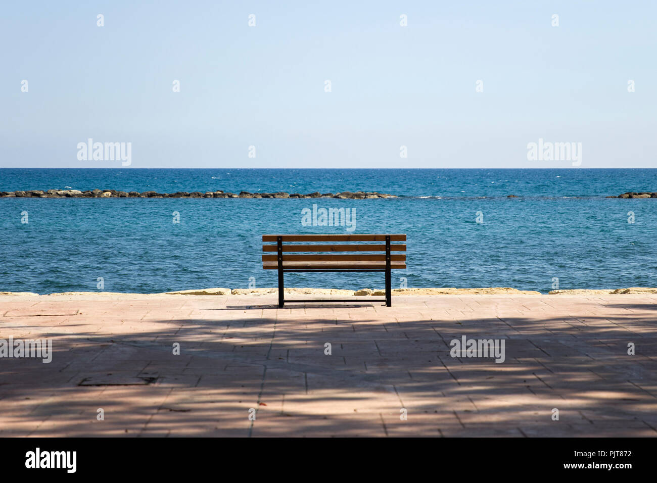 View at beanch by the Mediterranean sea Stock Photo - Alamy