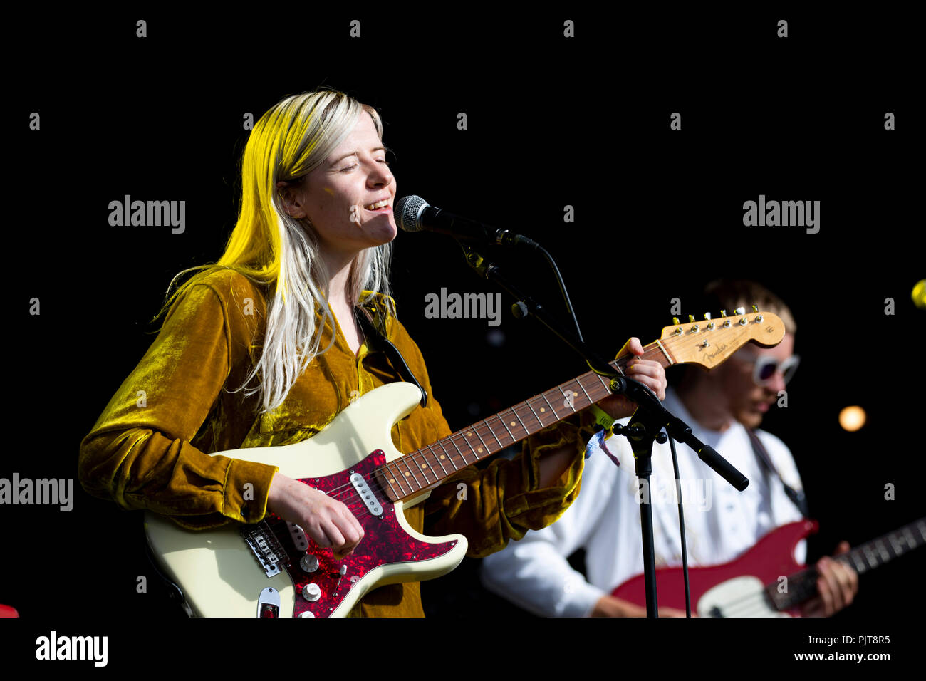 Annelotte de Graaf lead singer of Amber Arcades band performing live at ...