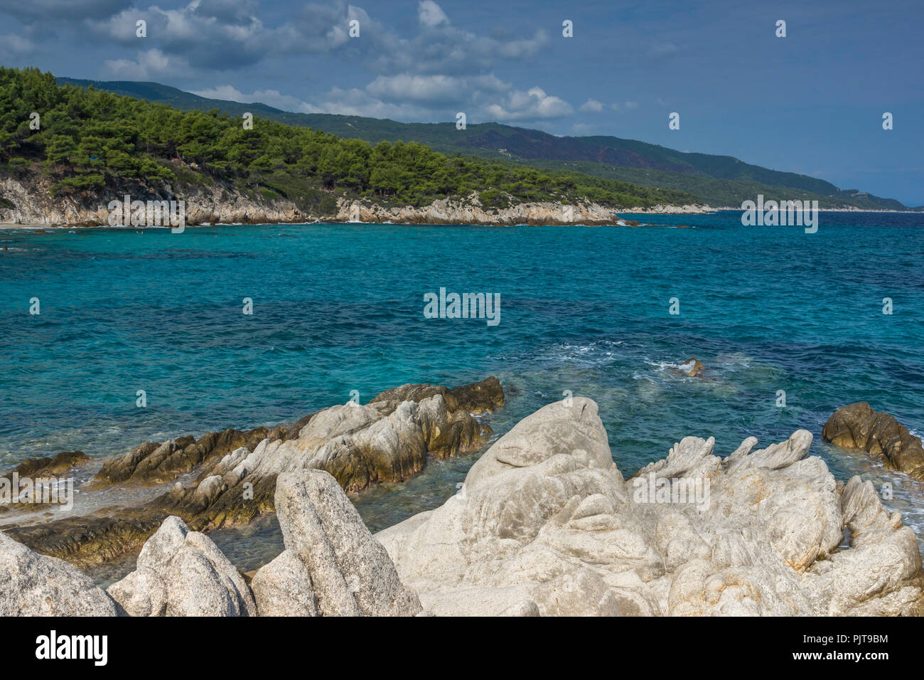 Seascape of Orange Beach Kavourotripes at Sithonia peninsula ...