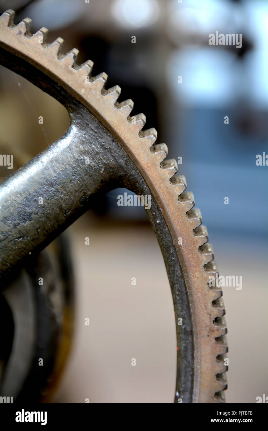 Gear wheel of an old machine Stock Photo - Alamy
