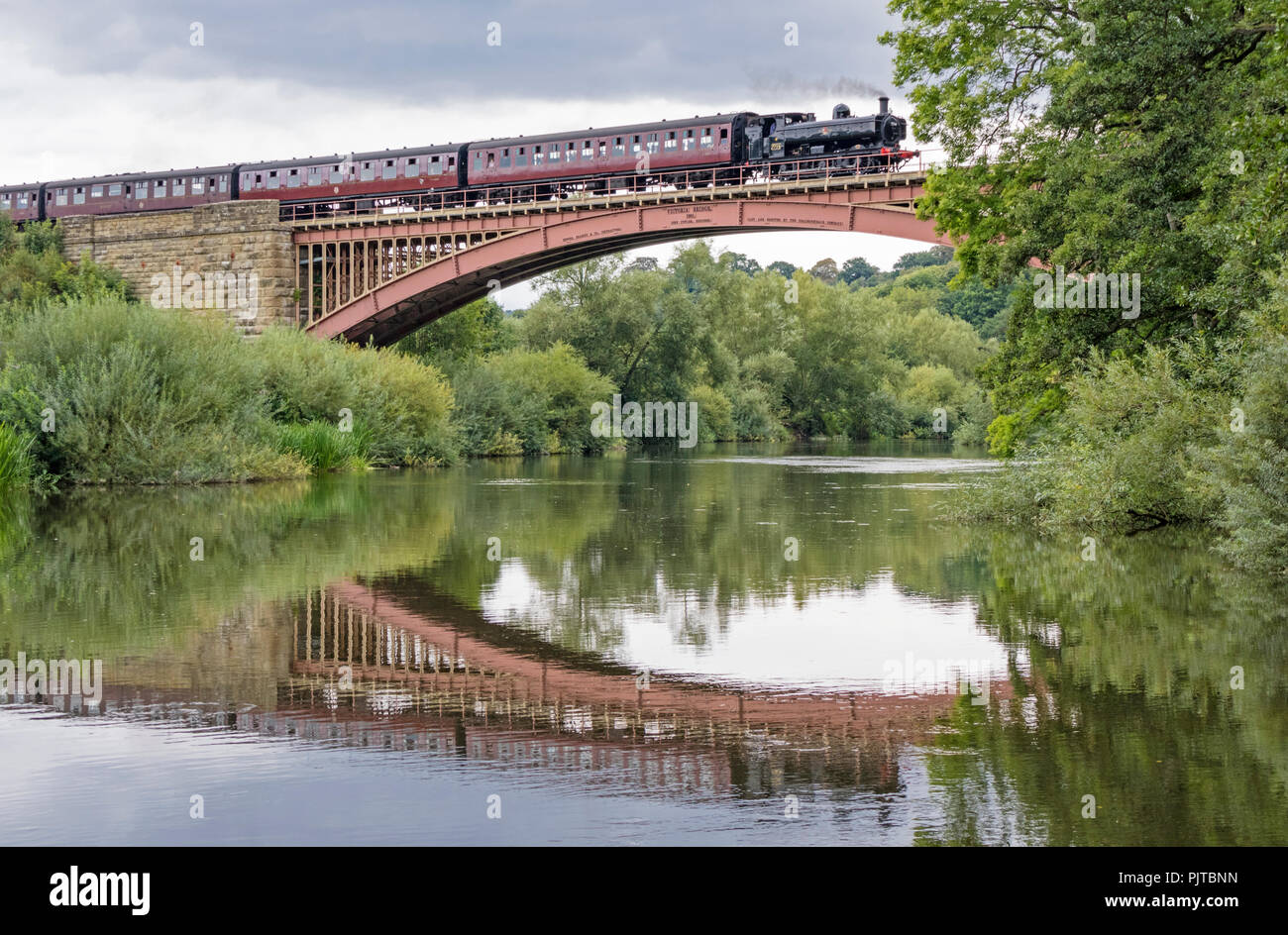 The Victoria Bridge a 200 foot single span railway bridge crossing the ...