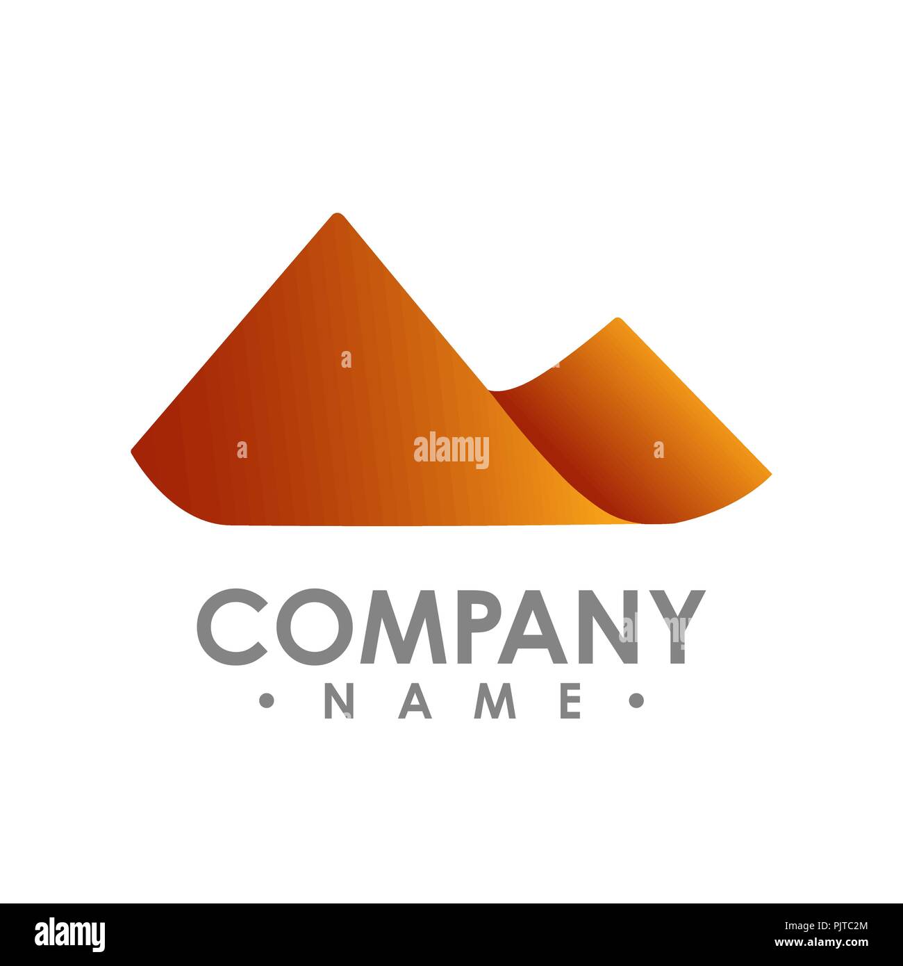 Simple mountain shape color shade vector design illustration. Mountain ...