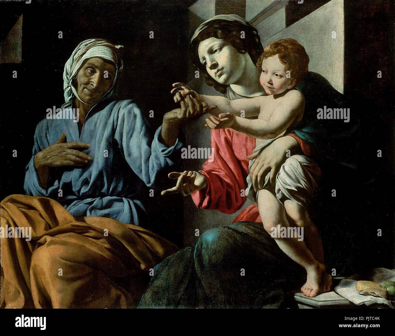 Battista Caracciolo - Maddona and Child with St Anne GG 168 Stock Photo ...