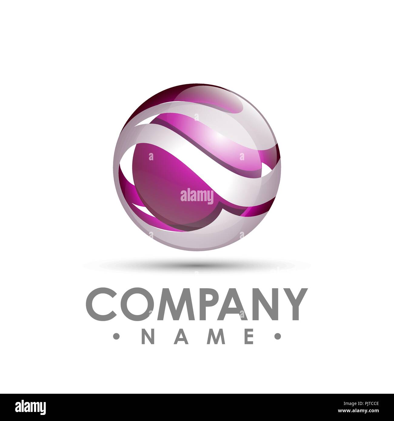 Abstract icon 3d circle glossy sphere, vector illustration Stock Vector ...