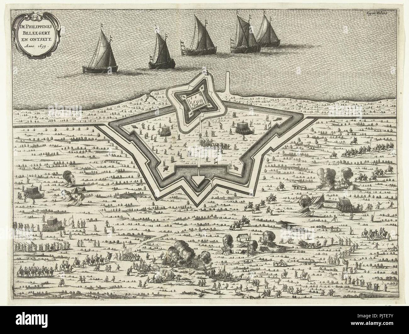 Belegering en ontzet van het fort Philippines Stock Photo - Alamy