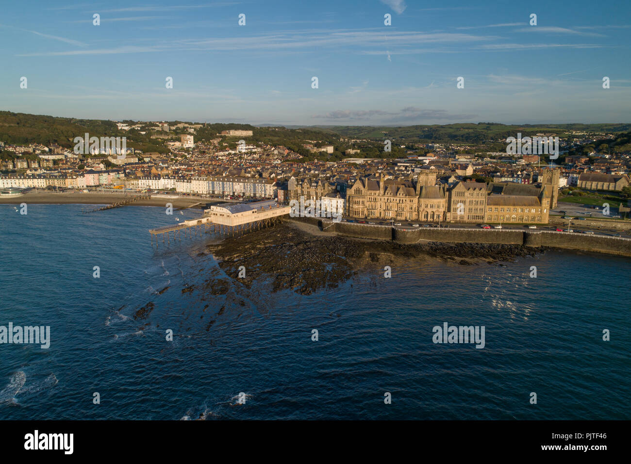 Aberystwyth aerial drone photograph hi-res stock photography and images ...