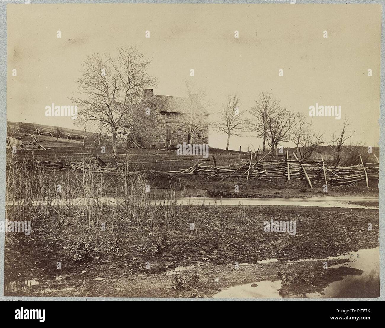 Battlefield of Bull Run. Stone house on Warrenton Pike Stock Photo - Alamy