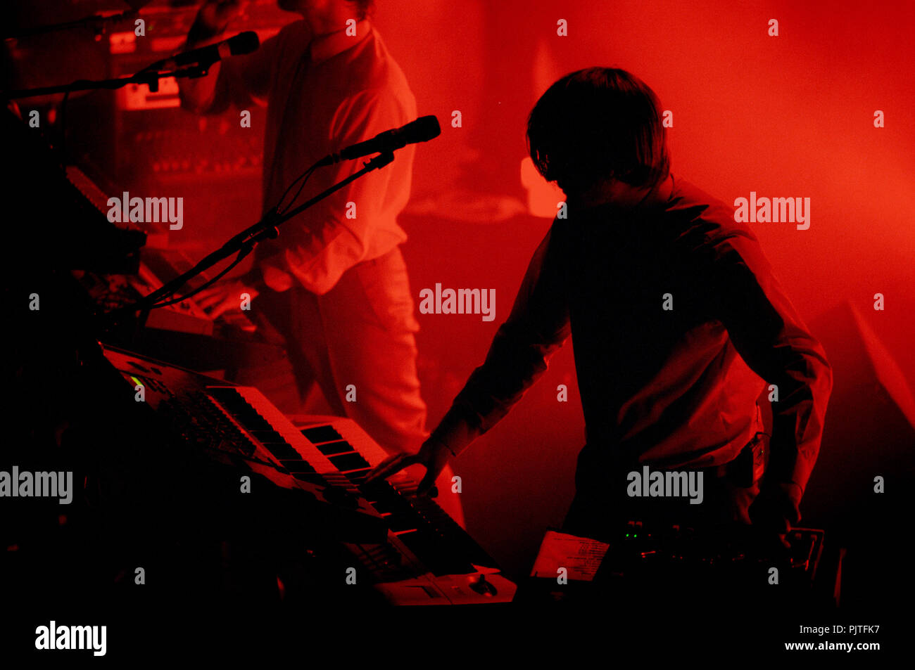 Concert of the Norwegian electro group Royksopp in the Ancienne ...