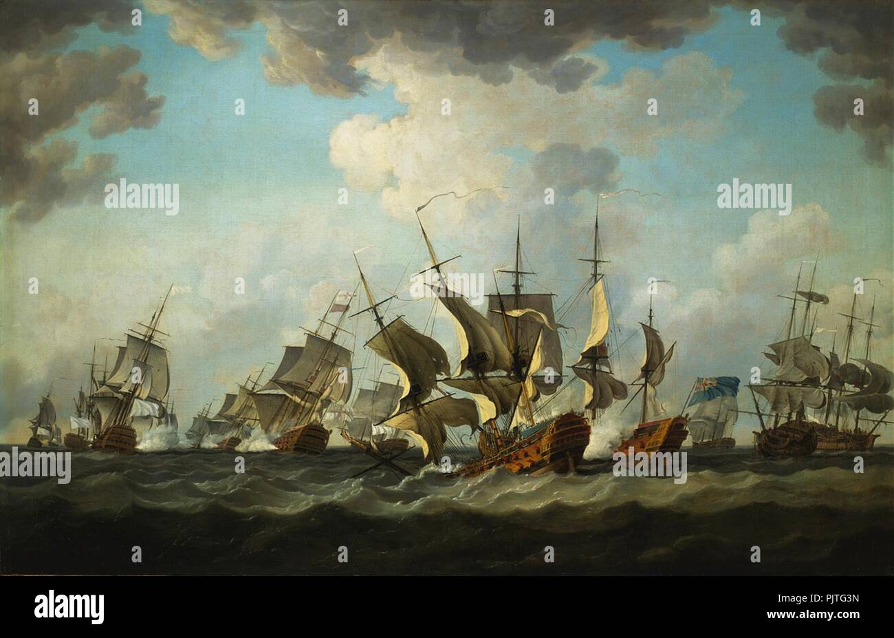 Bataille des Cardinaux en 1759 peinte par Richard Paton Stock Photo - Alamy