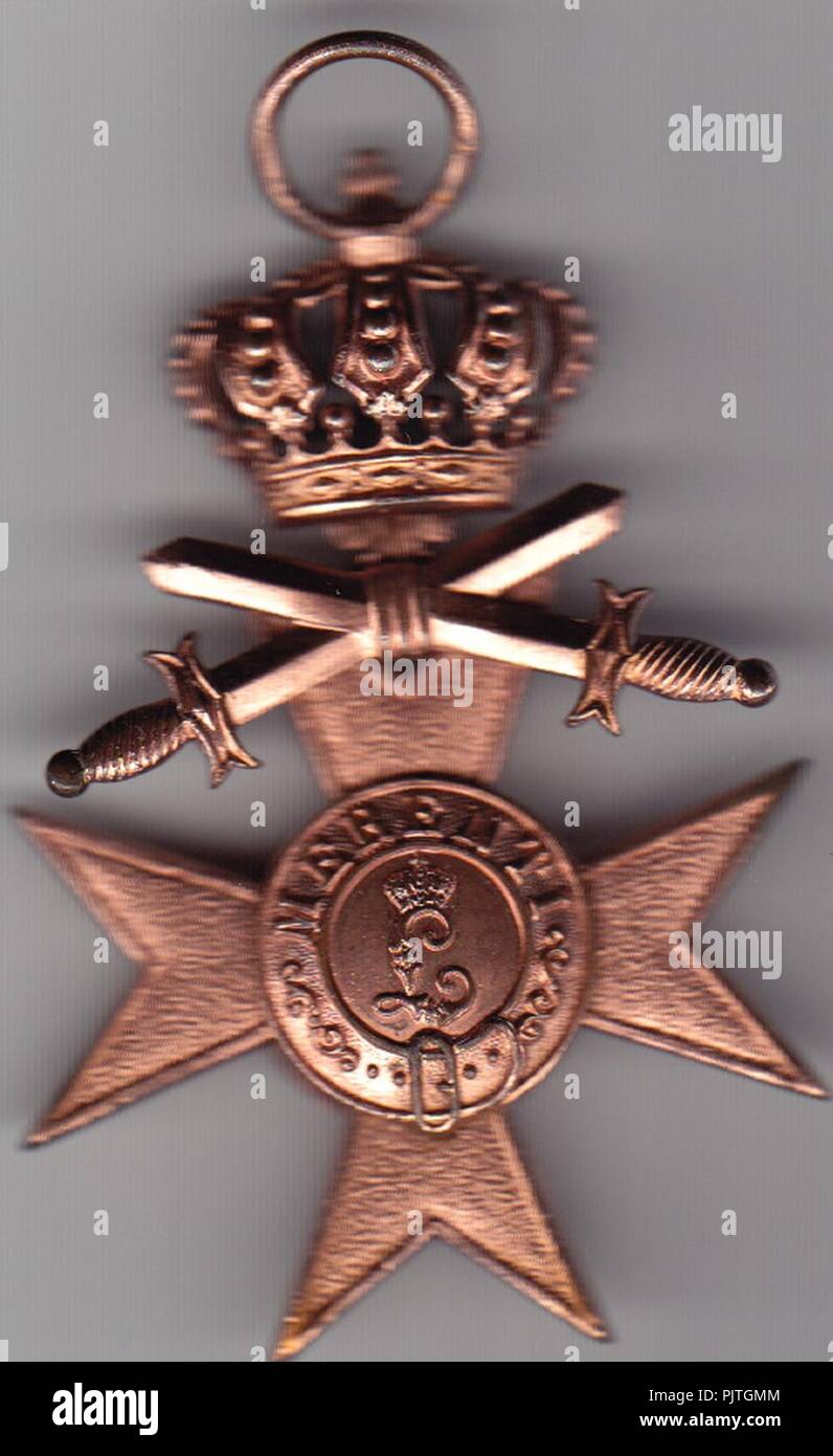 Bavarian Military Merit Cross 3rd Class with Crown and Swords Stock ...