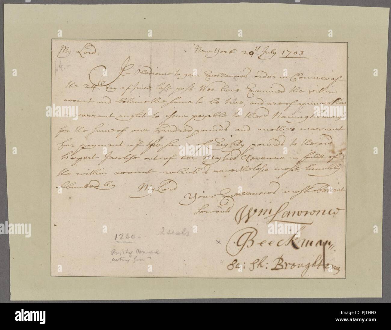 Governor beekman hi-res stock photography and images - Alamy