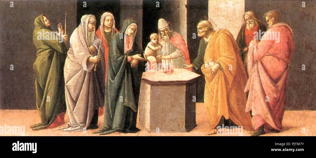 Bartolomeo Di Giovanni - Predella - Presentation at the Temple Stock ...