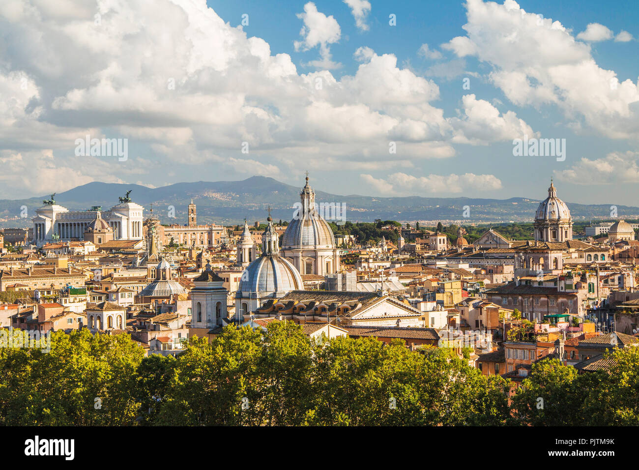 Panoramic view of Rome from Castel Sant'Angelo, Italy Stock Photo - Alamy