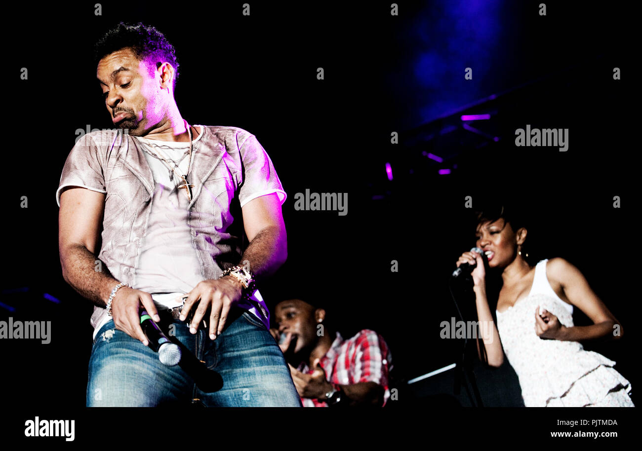 Jamaican-American reggae singer Shaggy at the Suikerrock festival in ...