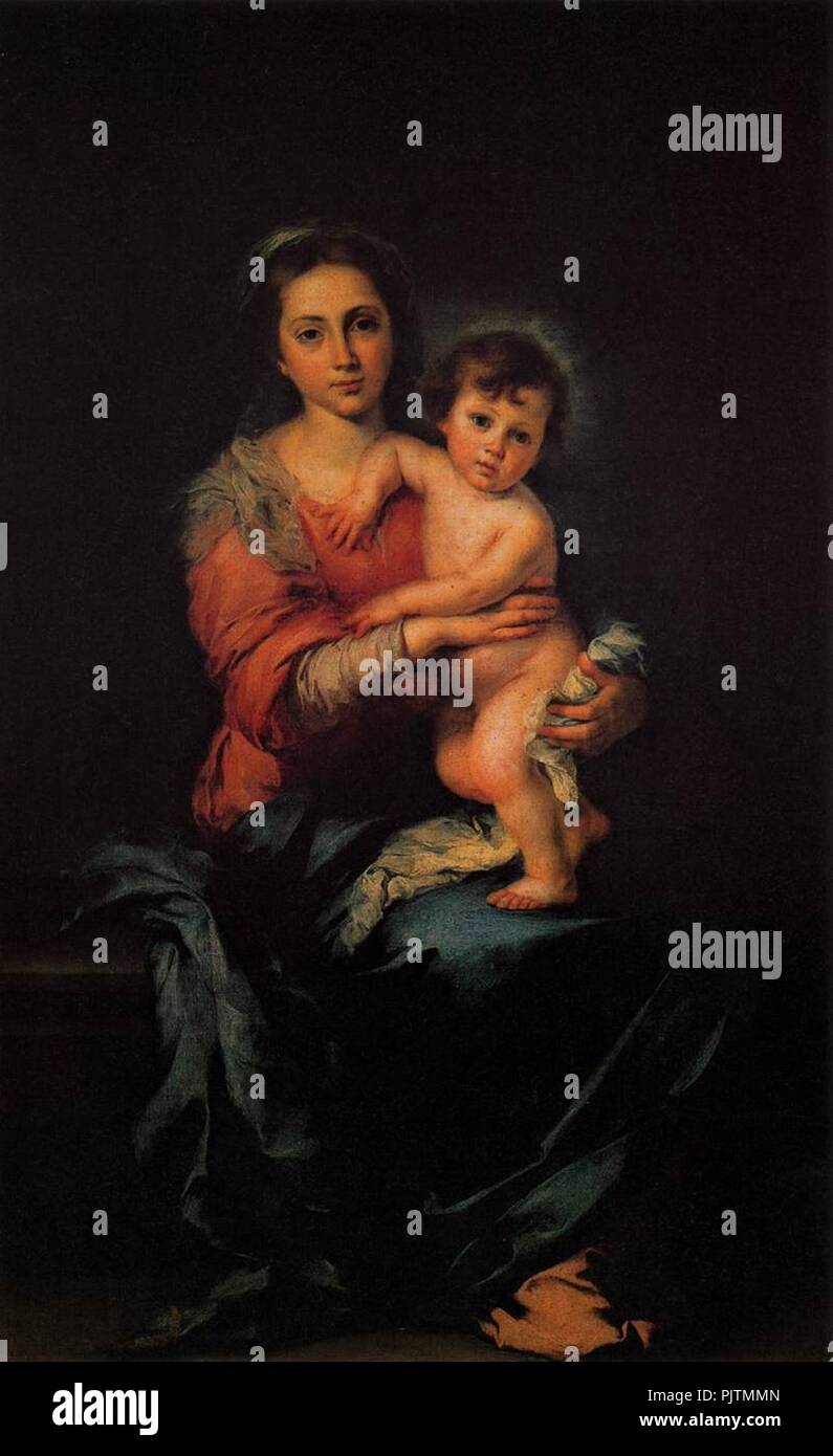 Bartolomé Esteban Perez Murillo - Virgin with Child Stock Photo - Alamy
