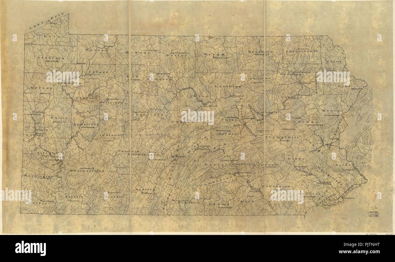 Base map of Pennsylvania Stock Photo - Alamy