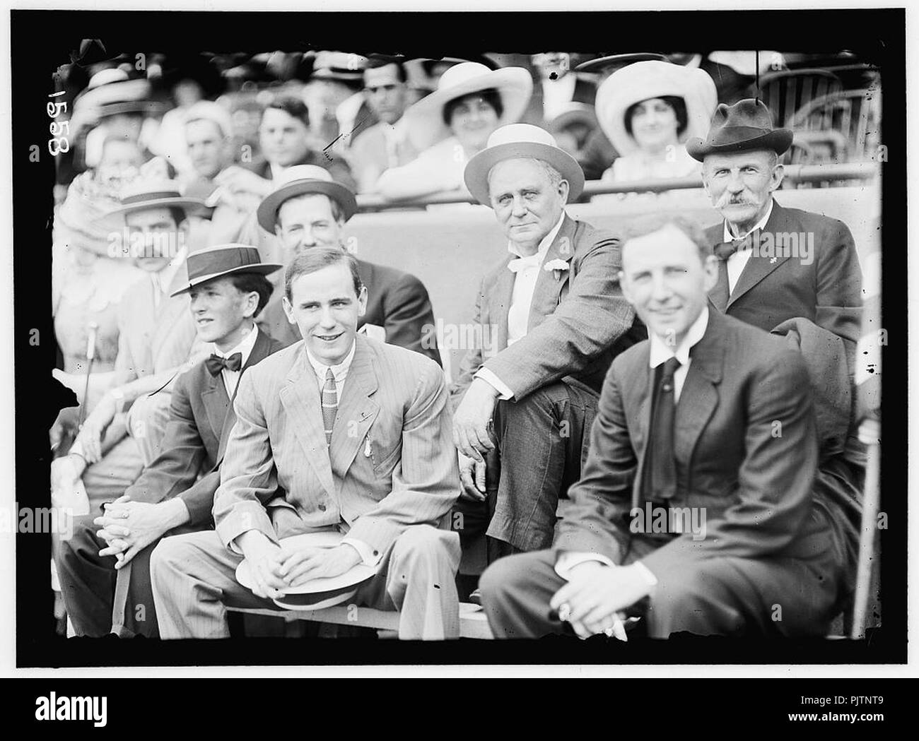 BASEBALL, PROFESSIONAL. CHAMP CLARK, WITH SON BENNETT, LEFT CENTER ...