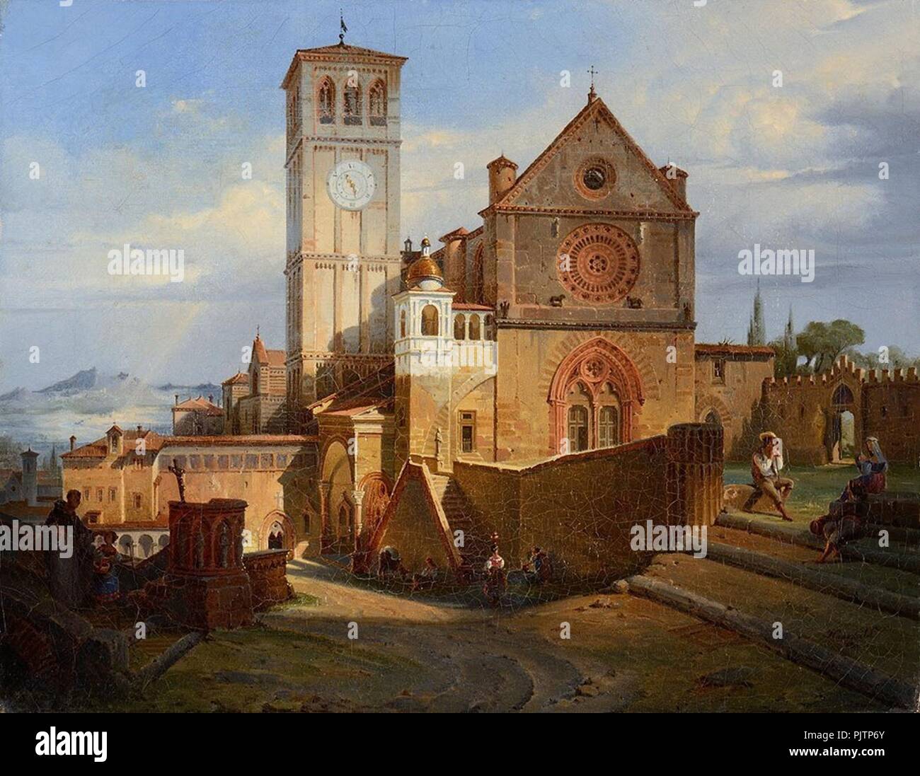 Basilica di San Francesco, Assisi 1836 Stock Photo - Alamy