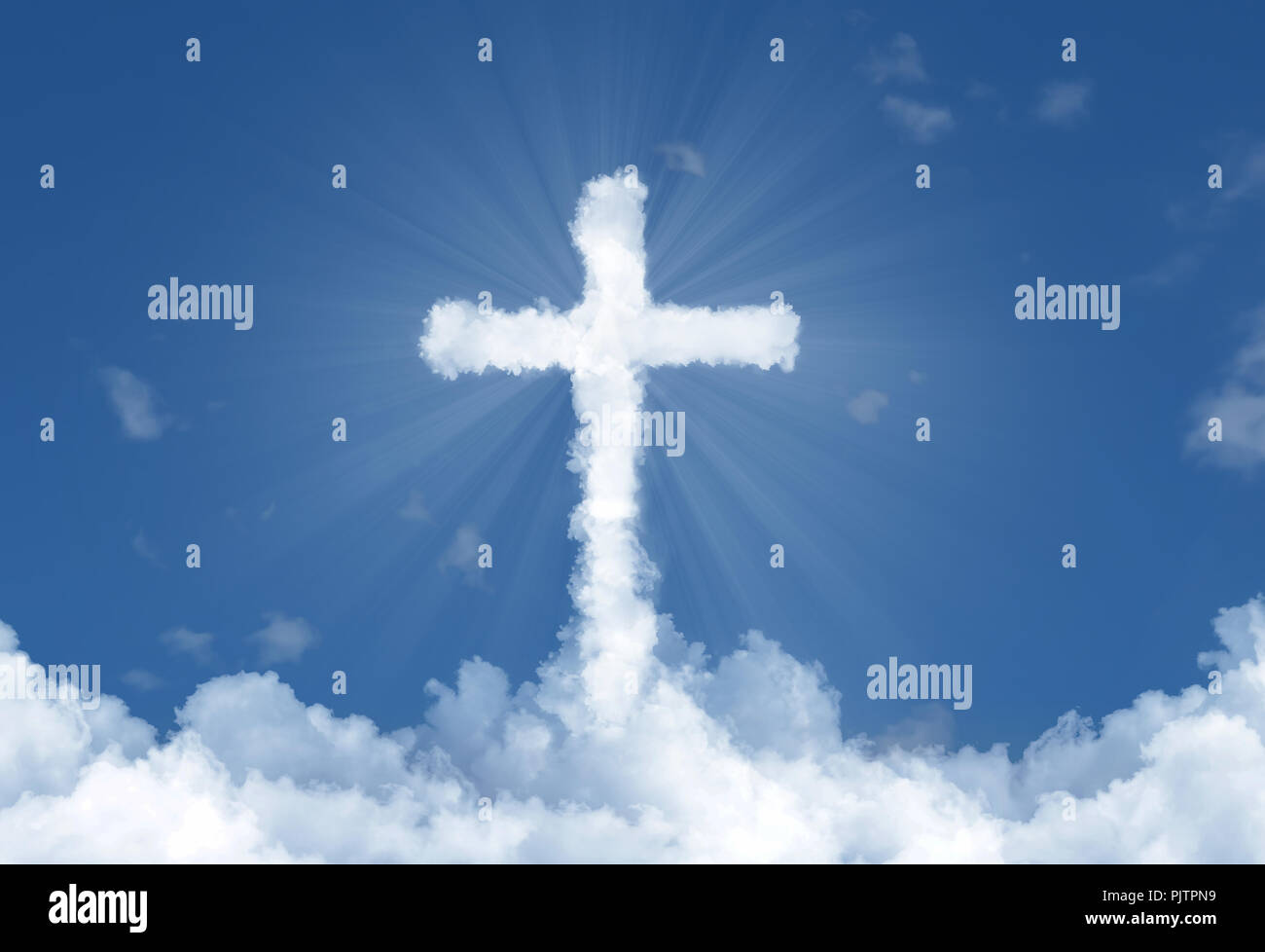 Cloud cross in sky Stock Photo - Alamy