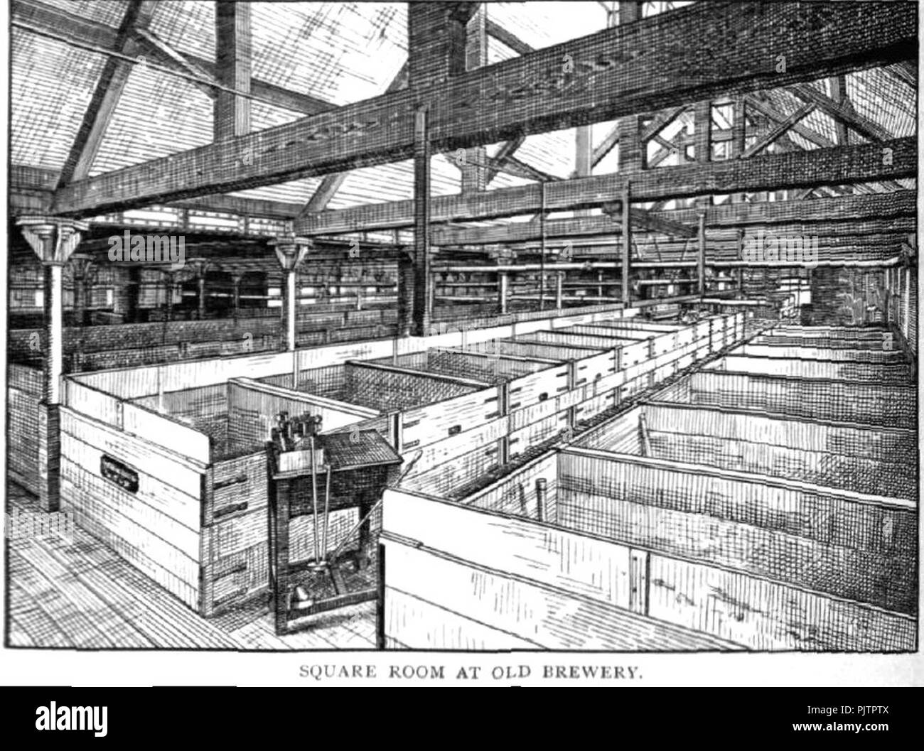 Bass brewery square room Alfred Barnard Stock Photo - Alamy