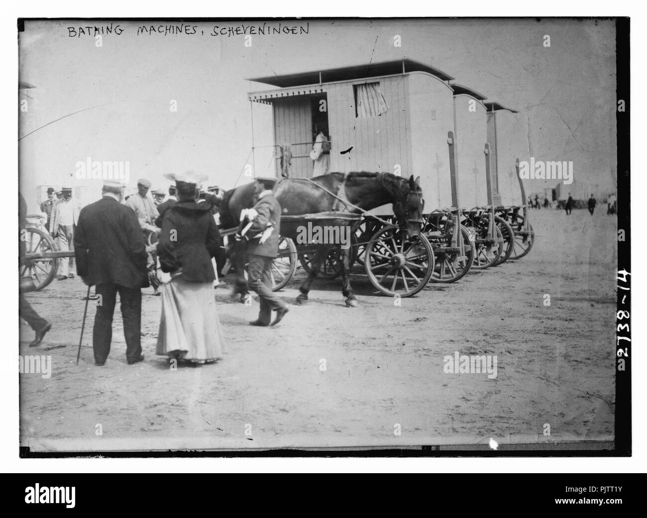 Bathing Machines, Scheveningen Stock Photo - Alamy