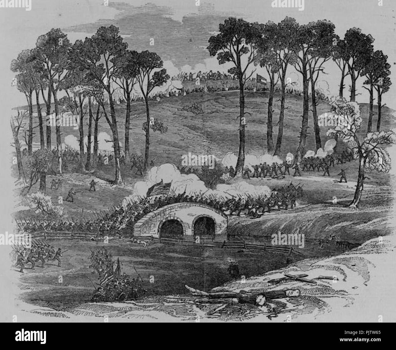 Battle of Antietam, Burnside's division carrying the bridge over the ...