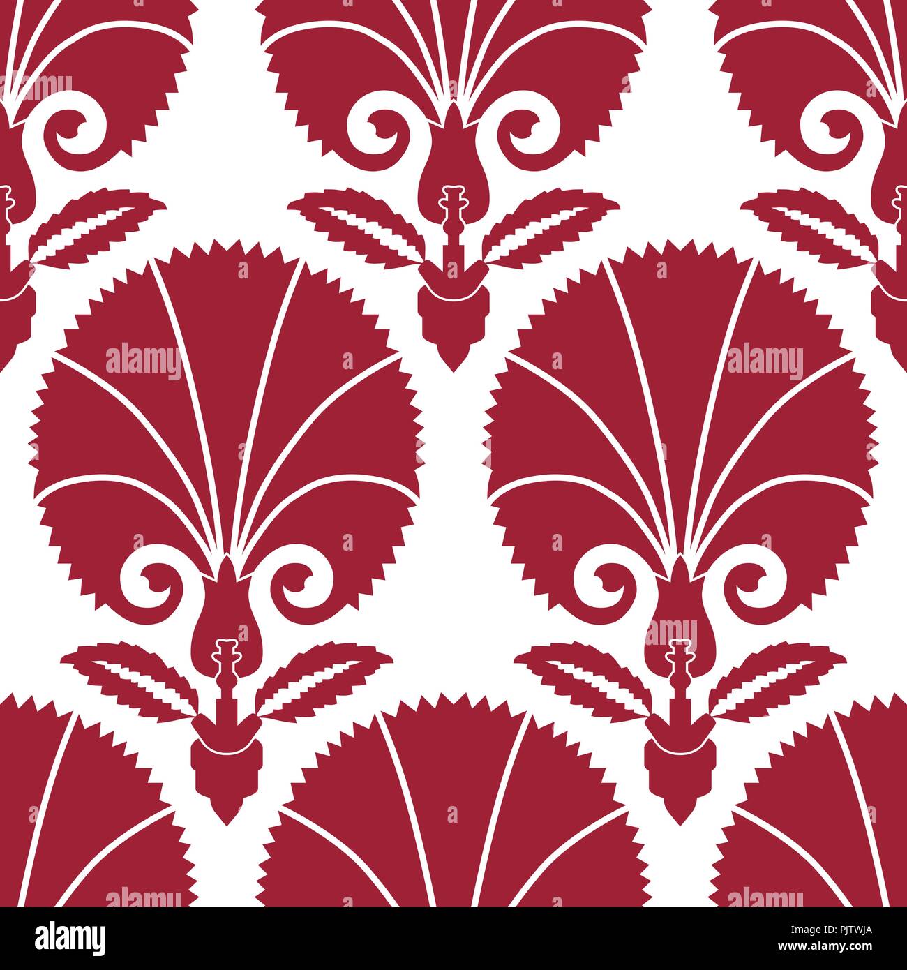 Ottoman carnation textile design Stock Vector Image & Art - Alamy